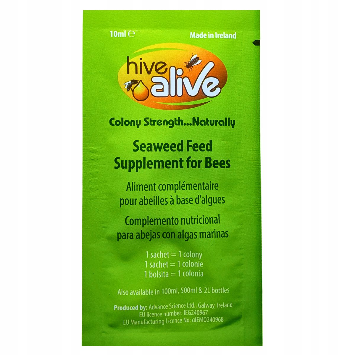 HiveAlive 10 ml wzmacnia rodziny pszczele zwiększa czerw dawka na 1 ...