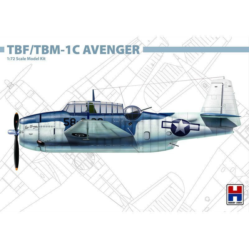 Hobby 2000 72009 TBF/TBM-1C Avenger 1/72 (Hasegawa+Cartograf) - Inna ...