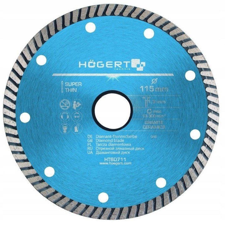 Hoegert Technik Tarcza diamentowa 115 mm turbo super cienka - Hoegert ...
