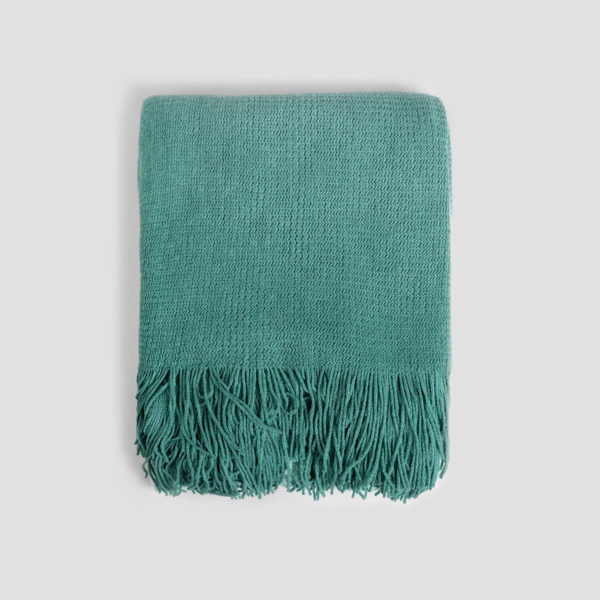 HOMLA Koc FINNS ombre miękki turkusowy z frędzlami 130x170 cm - Homla ...