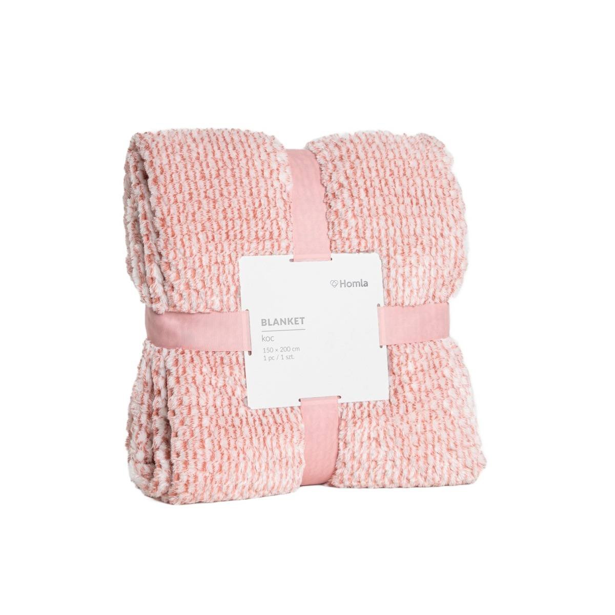HOMLA Koc GALEN gruby różowy z efektem ombre 150x200 cm - Homla | Sklep ...