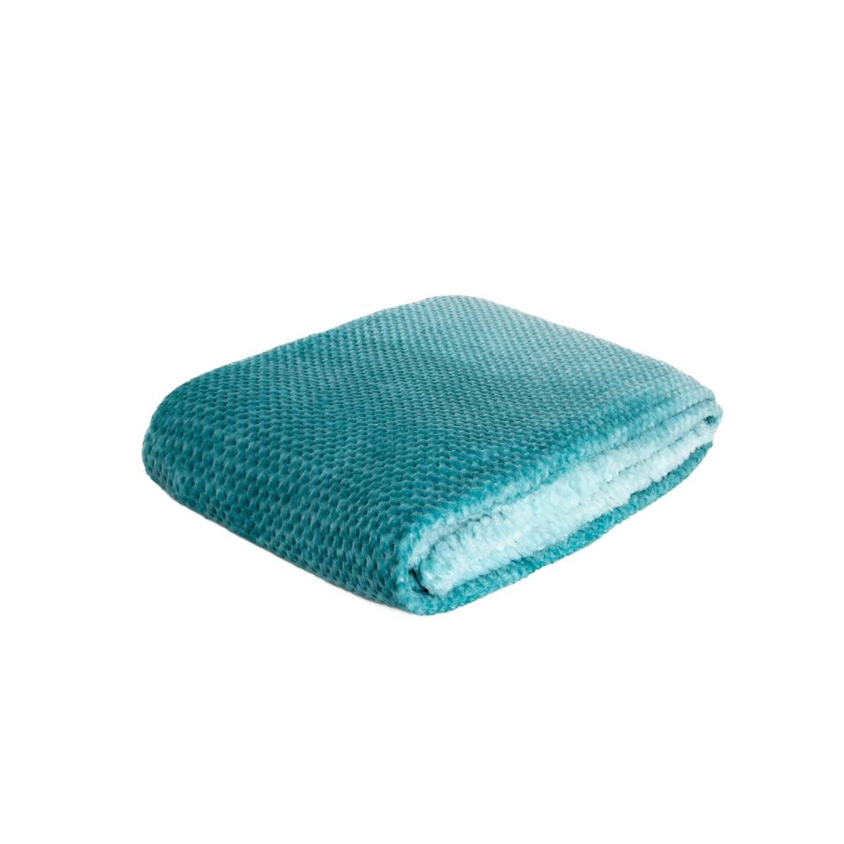 HOMLA Koc GALEN gruby turkusowy z efektem ombre 150X200 cm - Homla ...