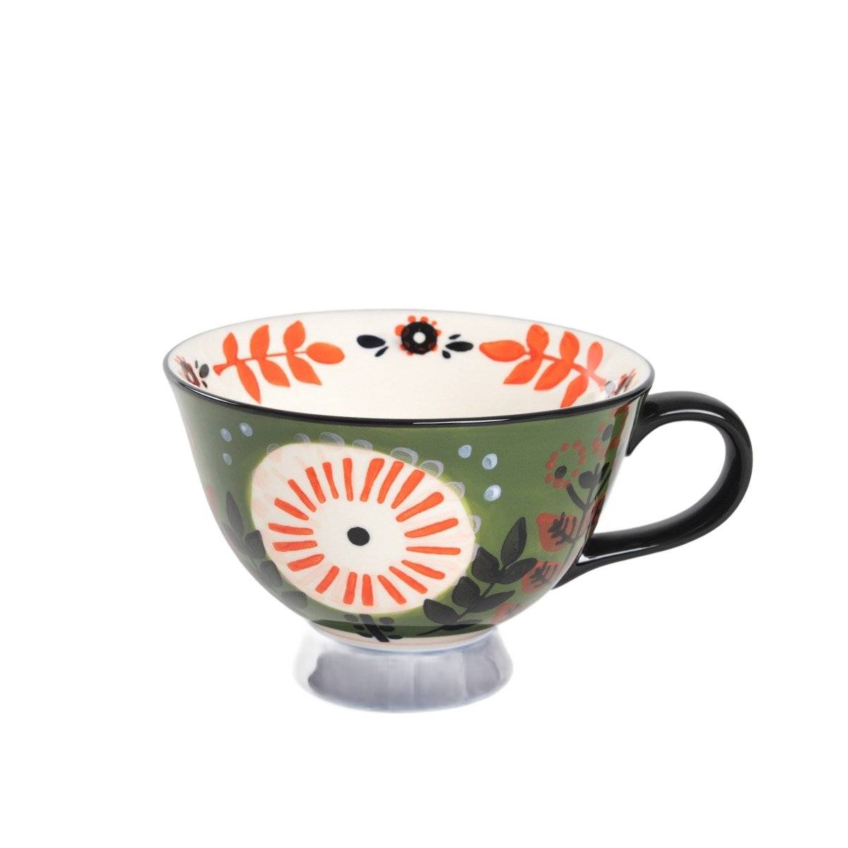 HOMLA Kubek SHILLA ręcznie malowany z czarnym uchem 400 ml - Homla ...