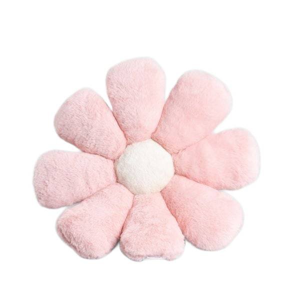 HOMLA Poduszka FULA miękka pluszowa w kształcie kwiatka różowa 50cm ...