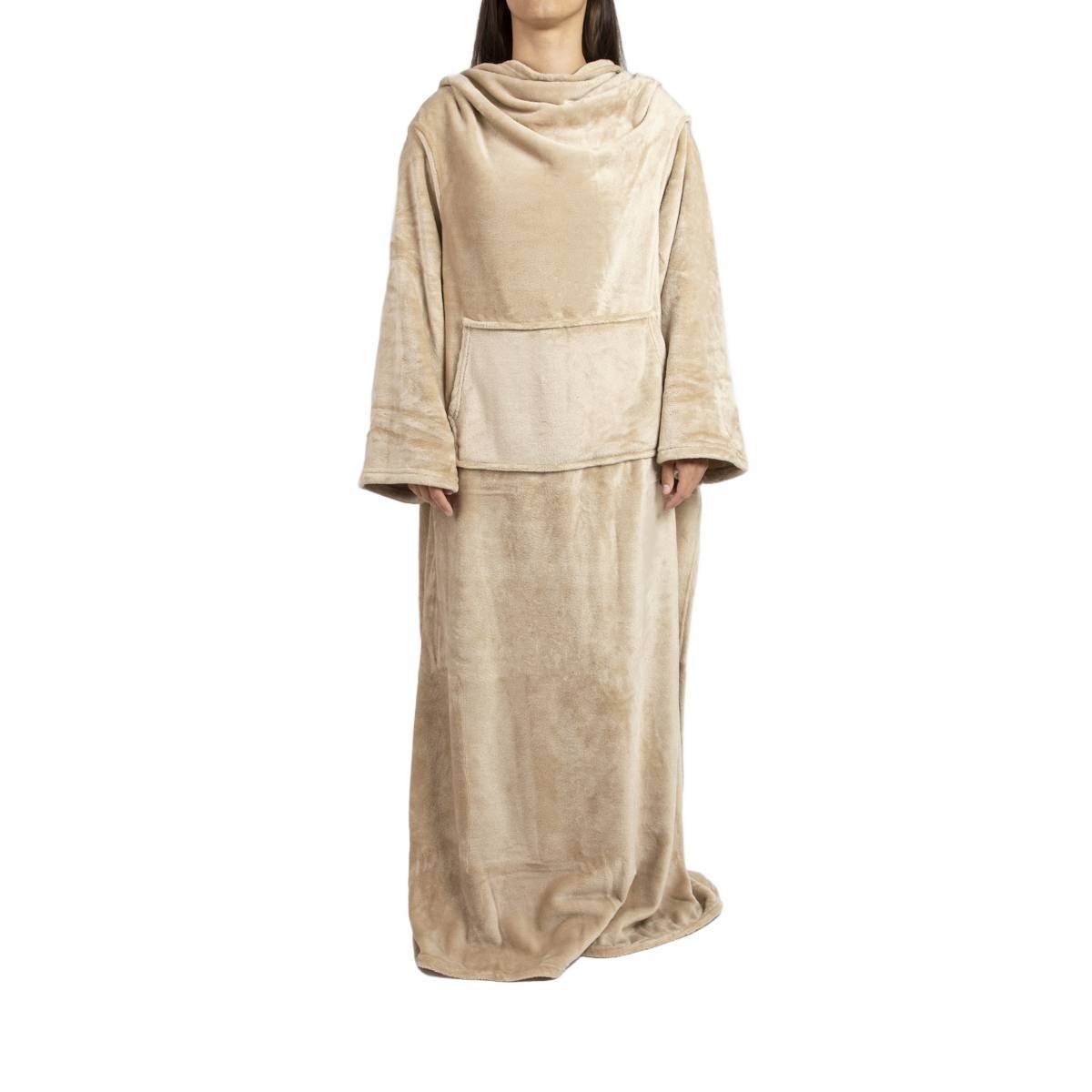 HOMLA SCALES Koc telewizyjny z rękawami beżowy 130X170 cm - Homla ...