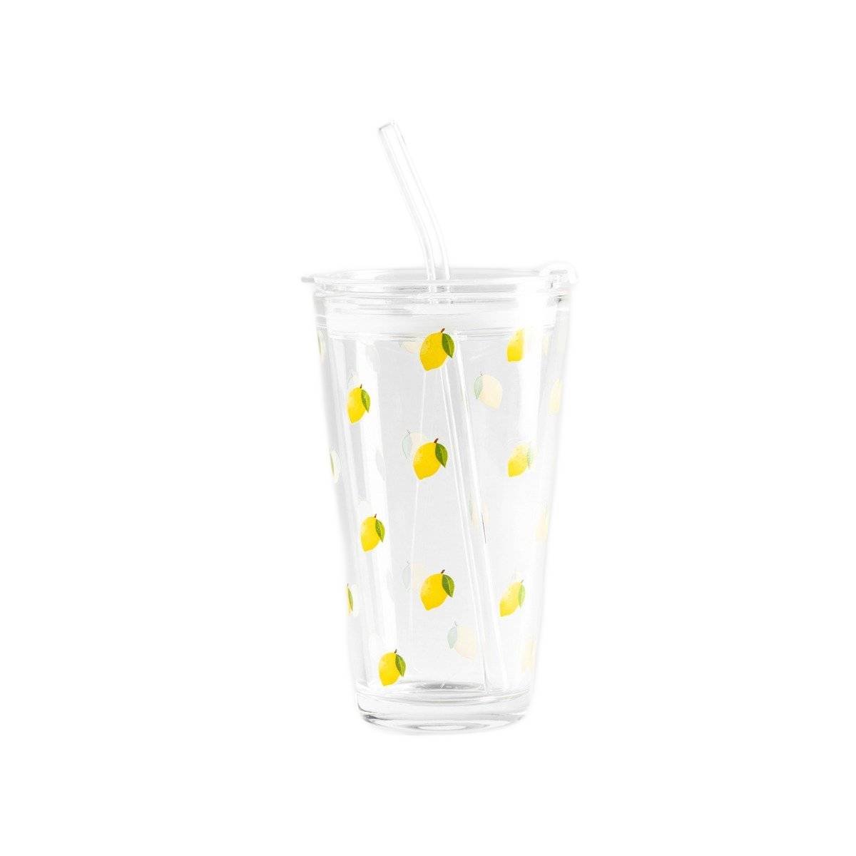 HOMLA Szklanka EMBO SUMMER ze słomką w cytrynki 400 ml - Homla | Sklep ...