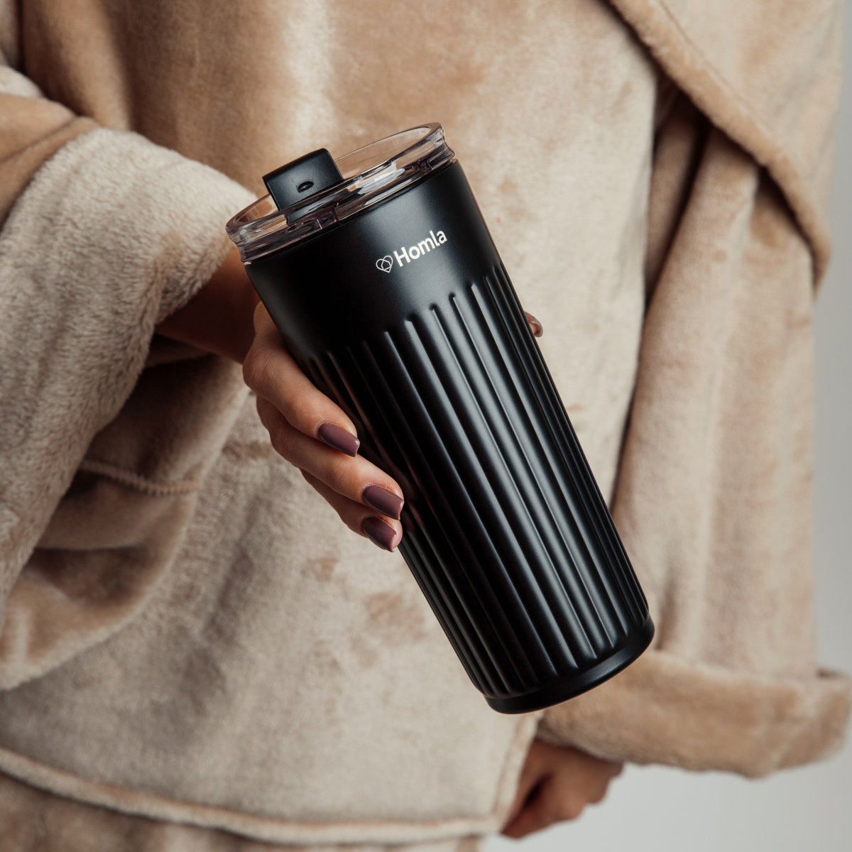HOMLA TOLEO Kubek termiczny czarny 500 ml - Homla | Sklep EMPIK.COM