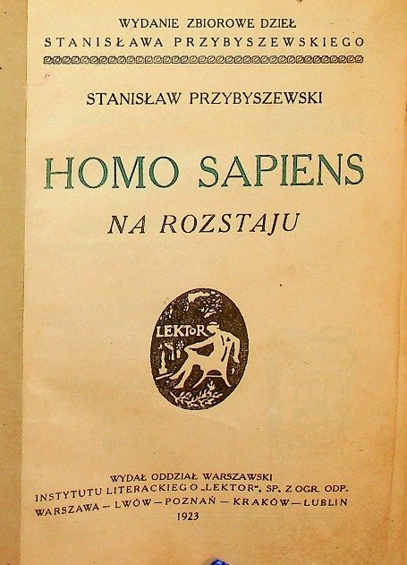 Homo Sapiens na rozstaju 1923 r. - W opisie | Książka w Empik