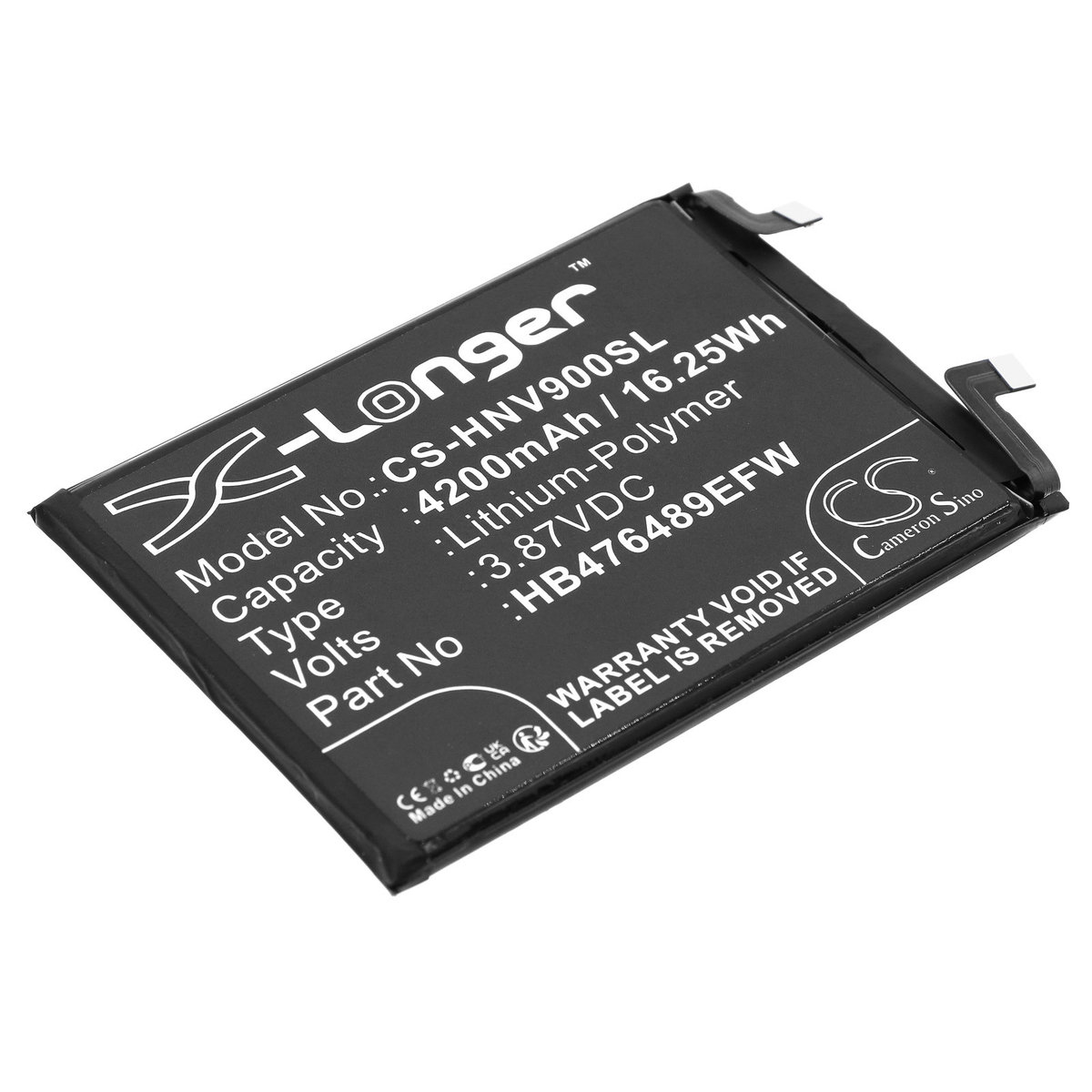 Honor Nova 9 / HB476489EFW 4200mAh 16.25Wh Li-Polymer 3.87V (Cameron ...
