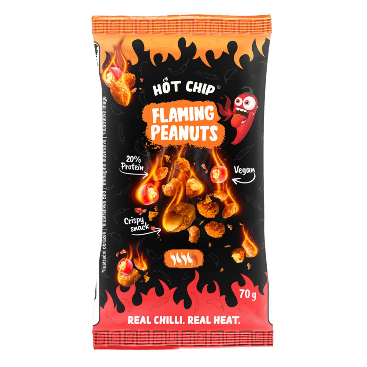 Hot Chip Flaming Peanuts orzeszki ziemne w ostrej panierce 70 g - Hot Chip | Sklep EMPIK.COM