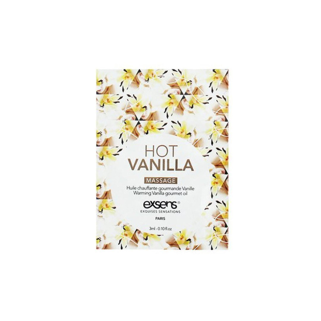 HOT VANILLA SACHET Warming gourmet massage oil (3 ml x 10 szt.) Exsens ...