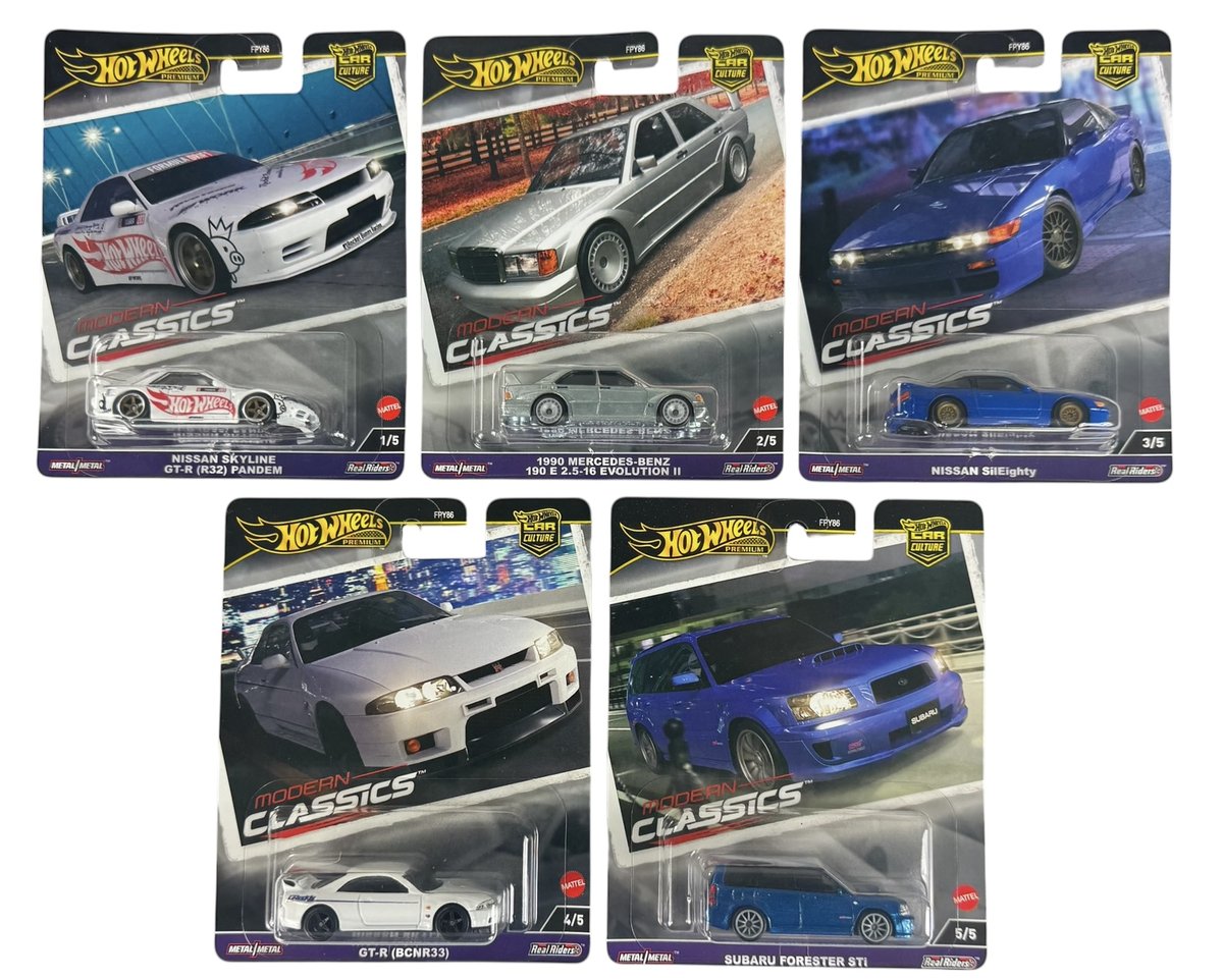 HOT WHEELS PREMIUM MODERN CLASSICS 5szt ZESTAW NOWY KOMPLETNY KOLEKCJA ...