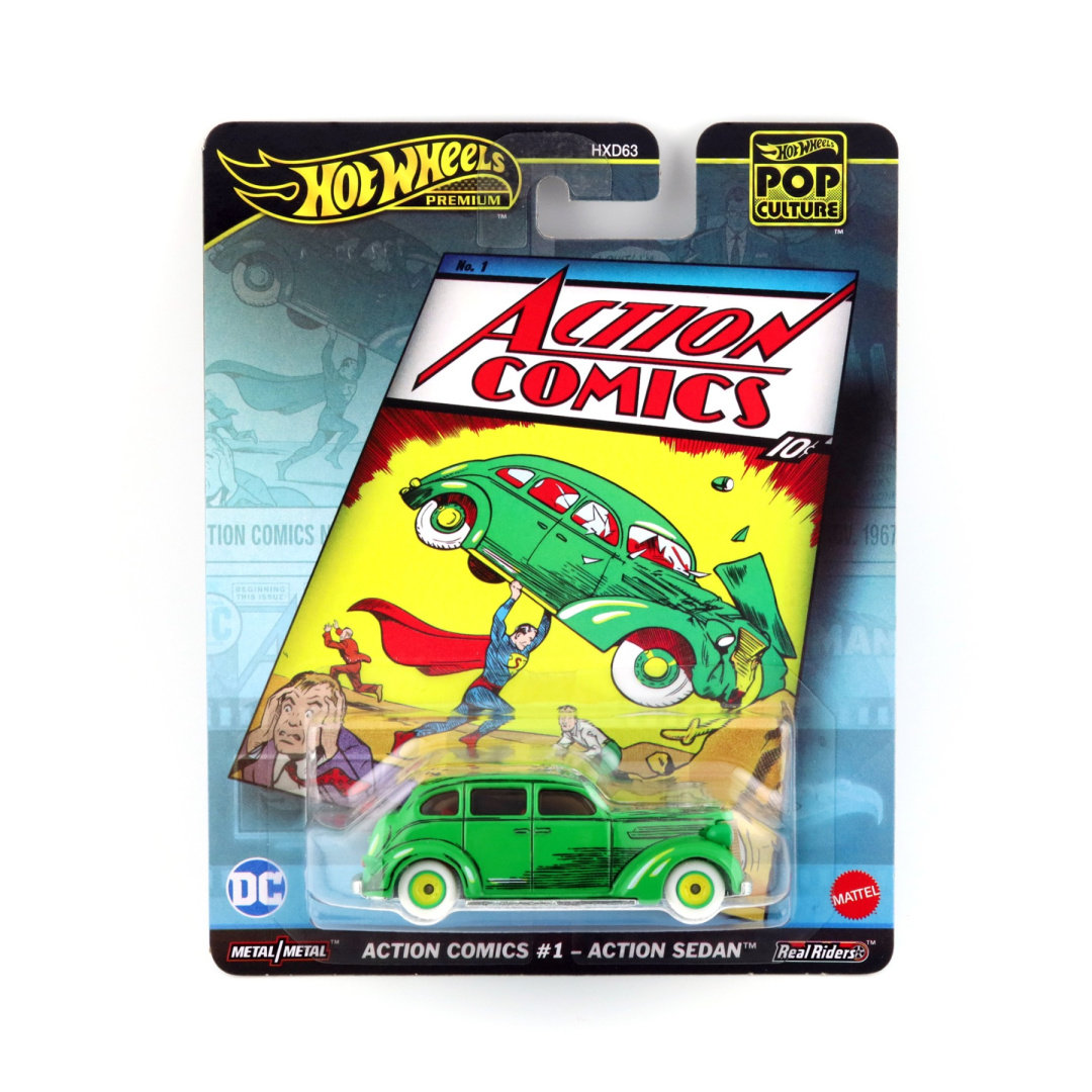 Hot Wheels Premium Pop Culture DC Action Comics #1 Auto Action Sedan ...