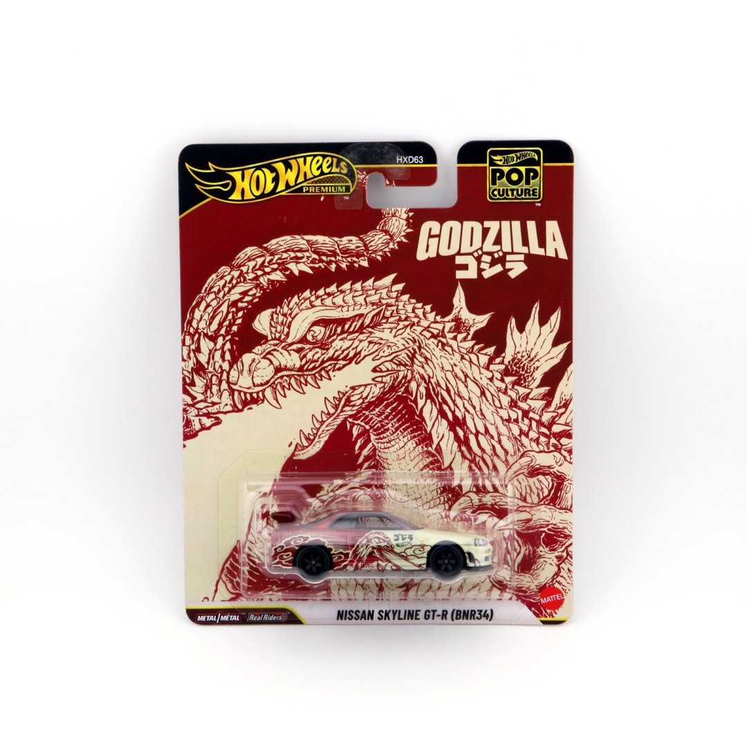 HOT WHEELS Premium Pop Culture Nissan Skyline GT-R R34 Godzilla JHW90 ...