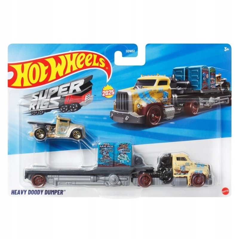 HOT WHEELS SUPER RIGS CIĘŻARÓWKA POJAZD AUTO SAMOCHODZIK HEAVY DOODY ...
