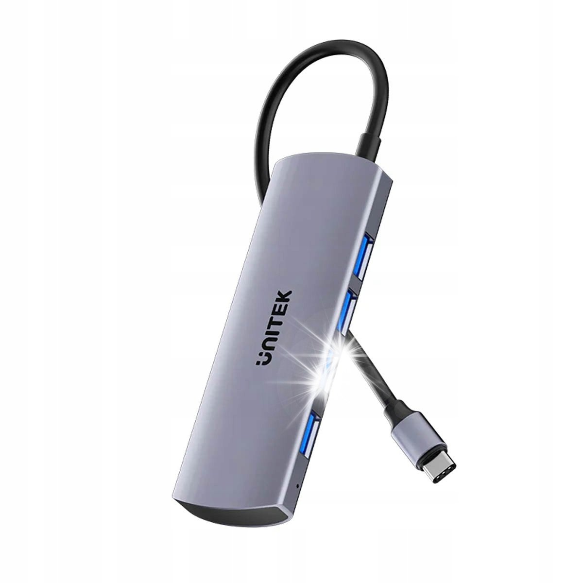 Hub Unitek uHub Q4 H1112EGY01 USB-C -4x USB-A 10Gb/s 30cm Passthrough ...