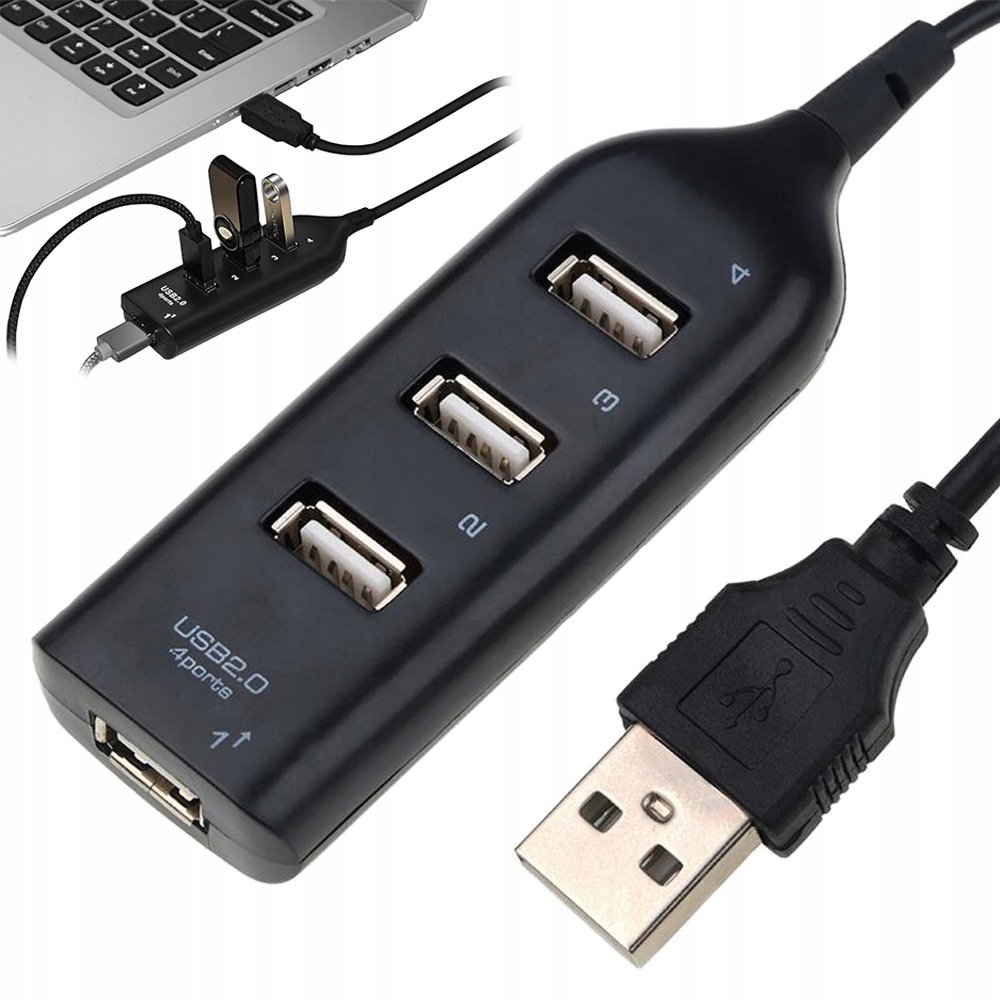 Hub Usb Rozdzielacz Na 4 Porty Rozgałęźnik Usb 2.0 - VERK GROUP | Sklep EMPIK.COM
