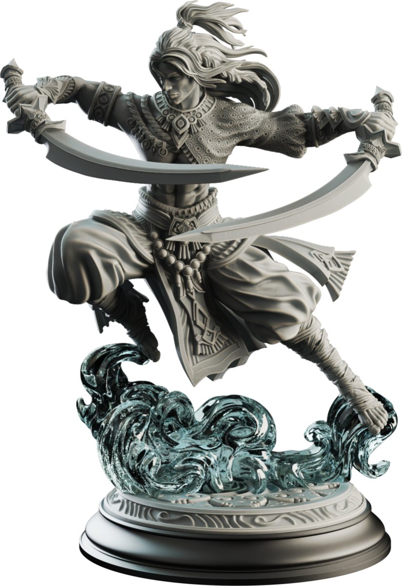 Hudin Tancerz Miecza Air Genasi Figurka 14k + BONUS do DND D&D druk 3D ...