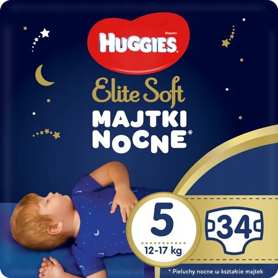 Huggies Elite Soft Night Pants 5 (12-17Kg) 2X17Szt - Huggies | Sklep ...