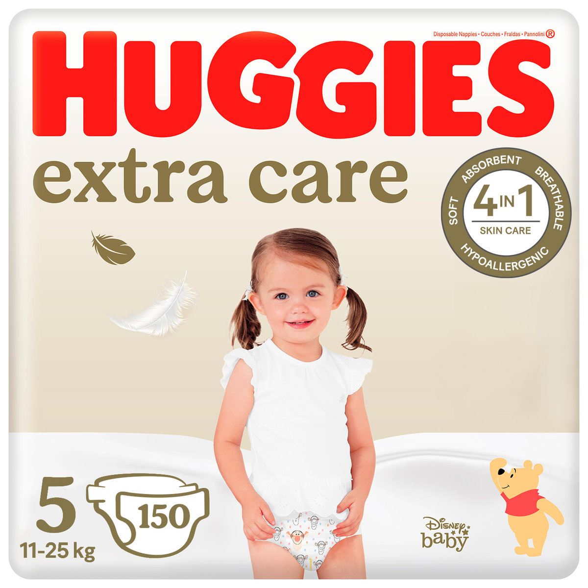 Huggies Extra Care Mega 5 (11-25Kg) Pieluchy 150 Szt - Huggies | Sklep ...