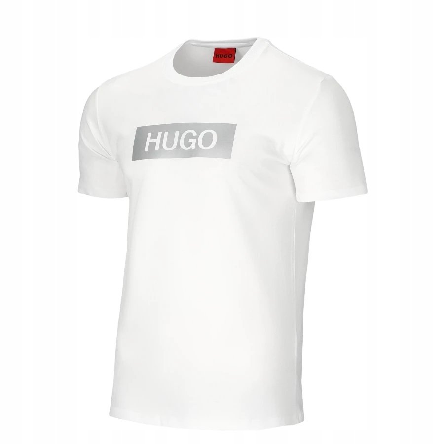 HUGO biały t-shirt koszulka meska logo napis HUGO BOSS HUGO biały t ...