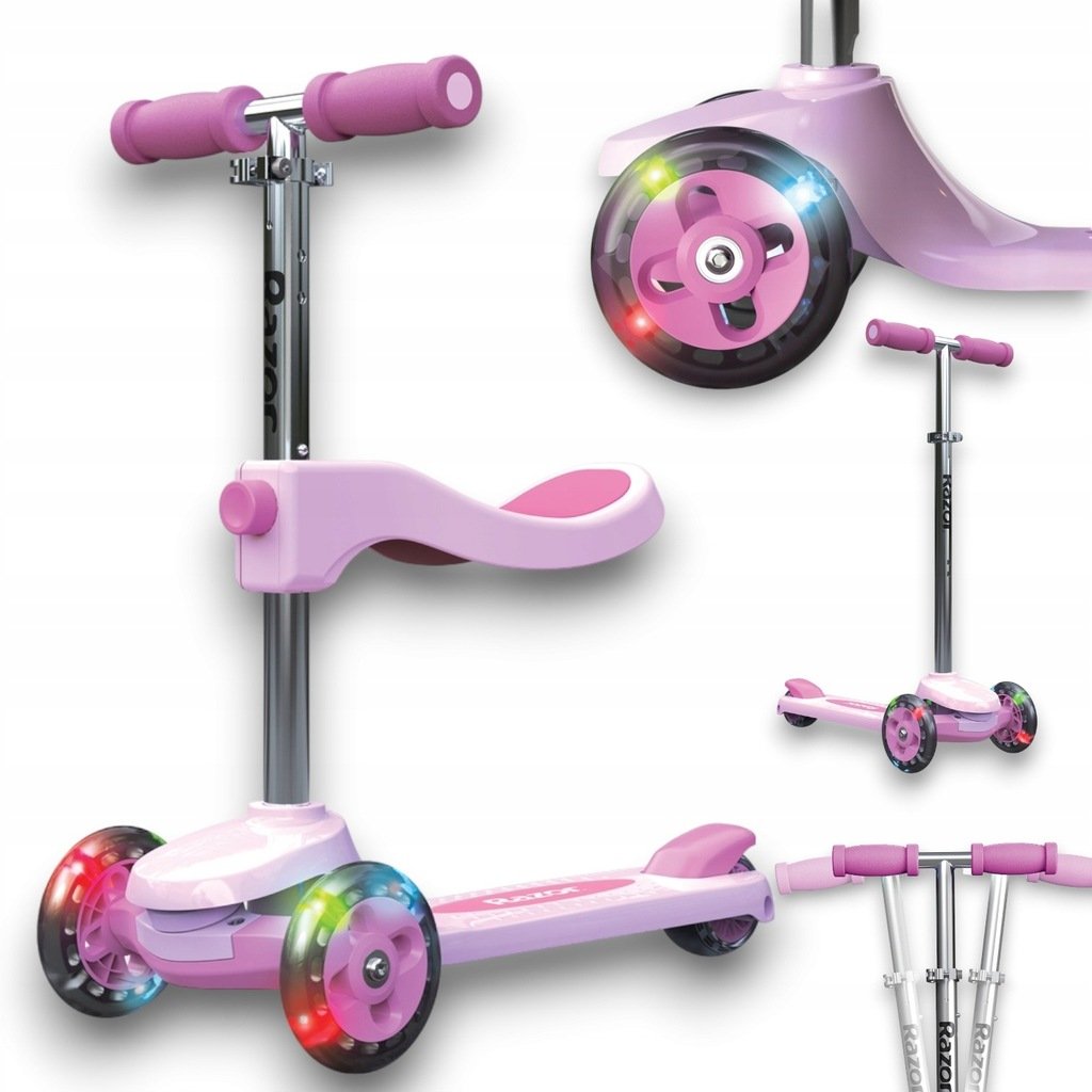 Hulajnoga dla dzieci 2w1 trójkołowa regulowana miejska balansowa pojazd ...