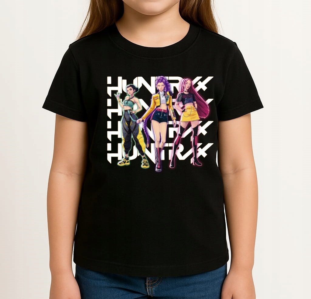 HUNTRIX K-POP DEMON HUNTERS T-SHIRT CZARNY PREMIUM 164 - JHK | Sklep ...