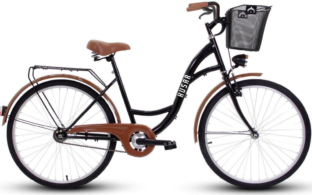 Husar, Rower miejski, Vintage, 26", czarny, unisex - Husar | Sport ...
