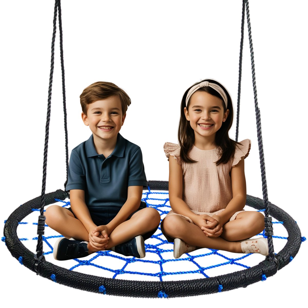 Huśtawka bocianie gniazdo FUNFIT GARDEN, czarno-niebieska, 100 cm ...