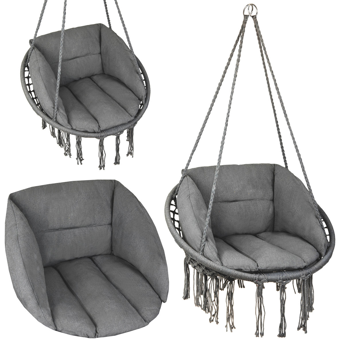 HUŚTAWKA OGRODOWA BOCIANIE GNIAZDO FOTEL WISZĄCY OGRODOWY+ 2x PODUSZKA ...