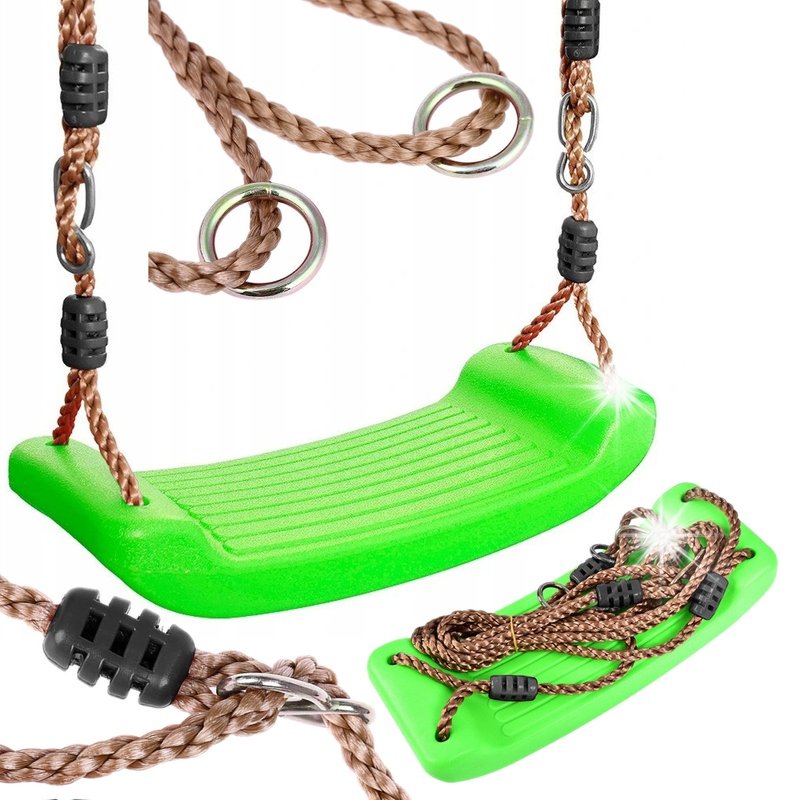 Huśtawka Ogrodowa Dla Dzieci Deska Siedzisko Płaskie MOCNA Na Linach ...