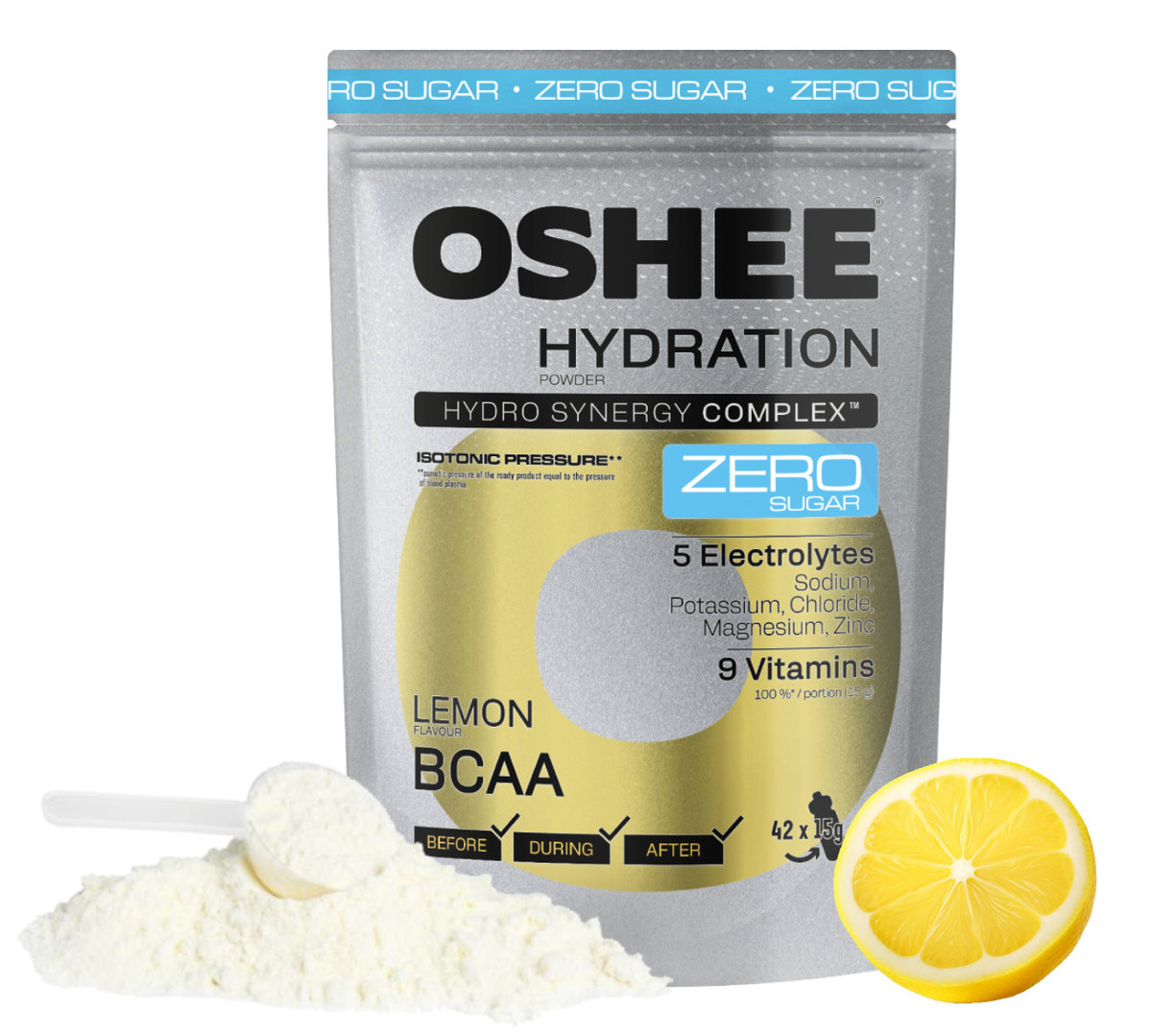 Hydration BCAA OSHEE Hydration Zero, 1 szt - proszek cytrynowy bez ...