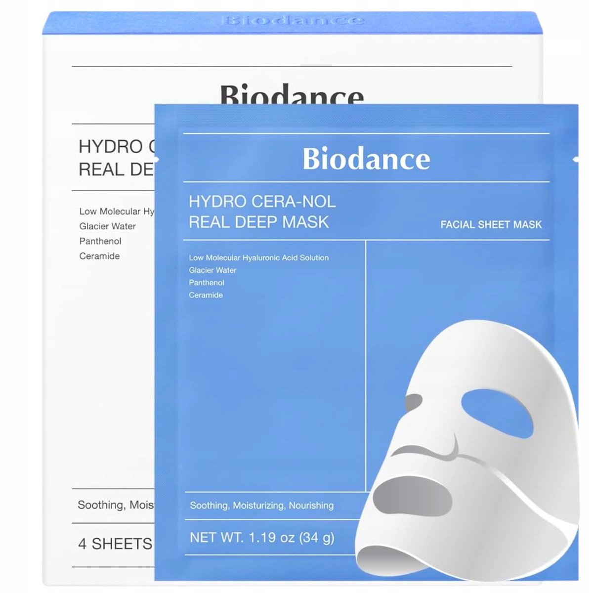 HYDRO CERA-NOL REAL DEEP MASK MASECZKA DO TWARZY Z CERAMIDAMI 2szt ...