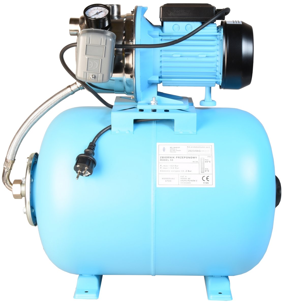 Hydrofor 50L Zbiornik Do Wody Pompa Hydroforowa Js 1100 Pełen Zestaw ...