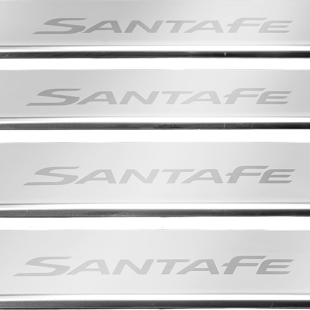 HYUNDAI SANTA FE MK3 Listwy progowe Wykończenie połysk ze stali ...