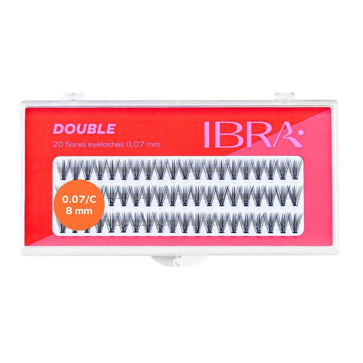 Ibra, kępki sztucznych rzęs double, C 0,07, 8mm | Sklep EMPIK.COM