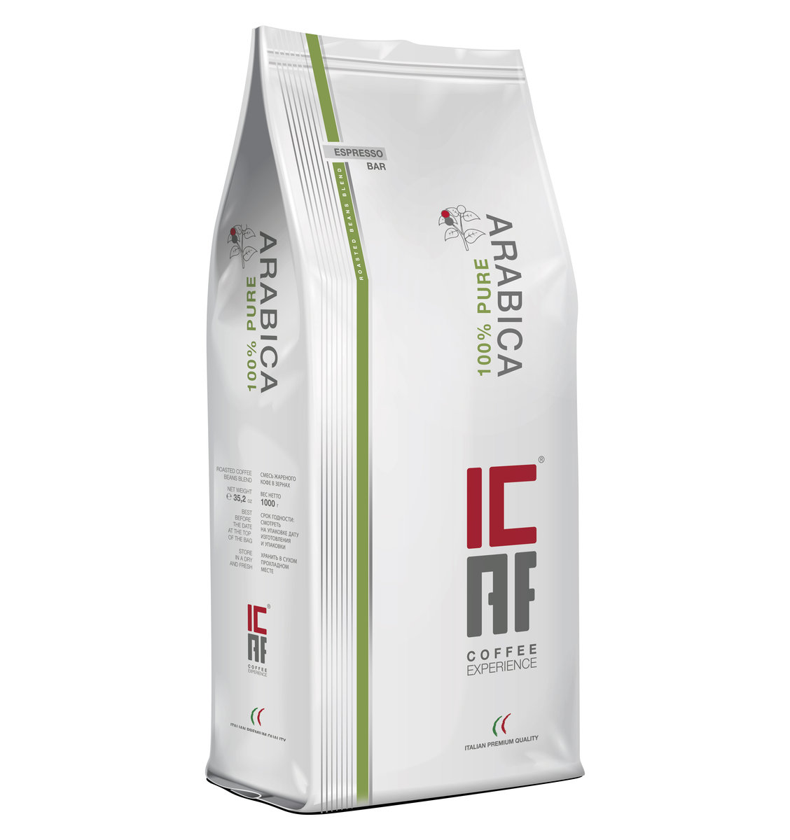 ICAF, kawa ziarnista 100% Pure Arabica , 1kg - Inna marka | Sklep EMPIK.COM