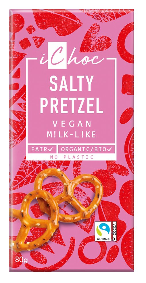 Ichoc Tabliczka Kakaowa Z Kawałkami Solonych Precli Bio 80 G - Ichoc (Vivani) - Inna marka ...