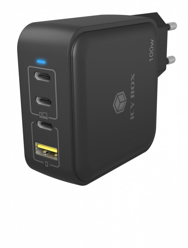 IcyBox Ładowarka IB-PS1040-PD 100 Watt, 2x Type-C, 2x Type-A - Inna marka | Sklep EMPIK.COM