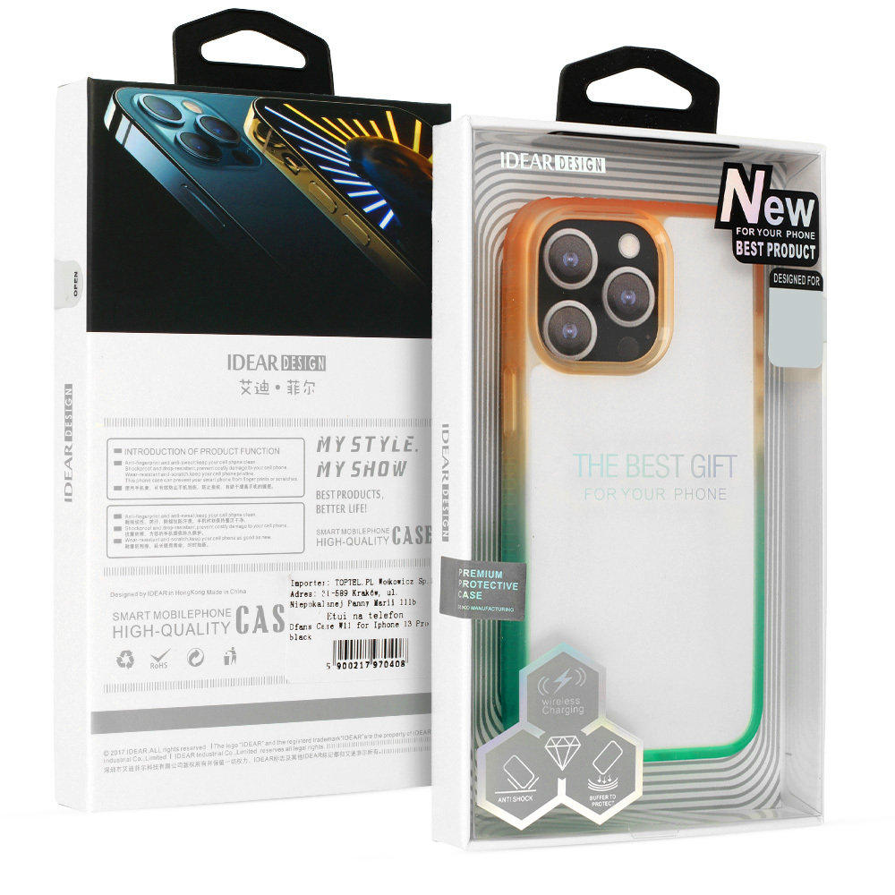 IDEAR Case W15 do Iphone 13 Pro Max pomarańczowo-miętowy - Inna marka ...