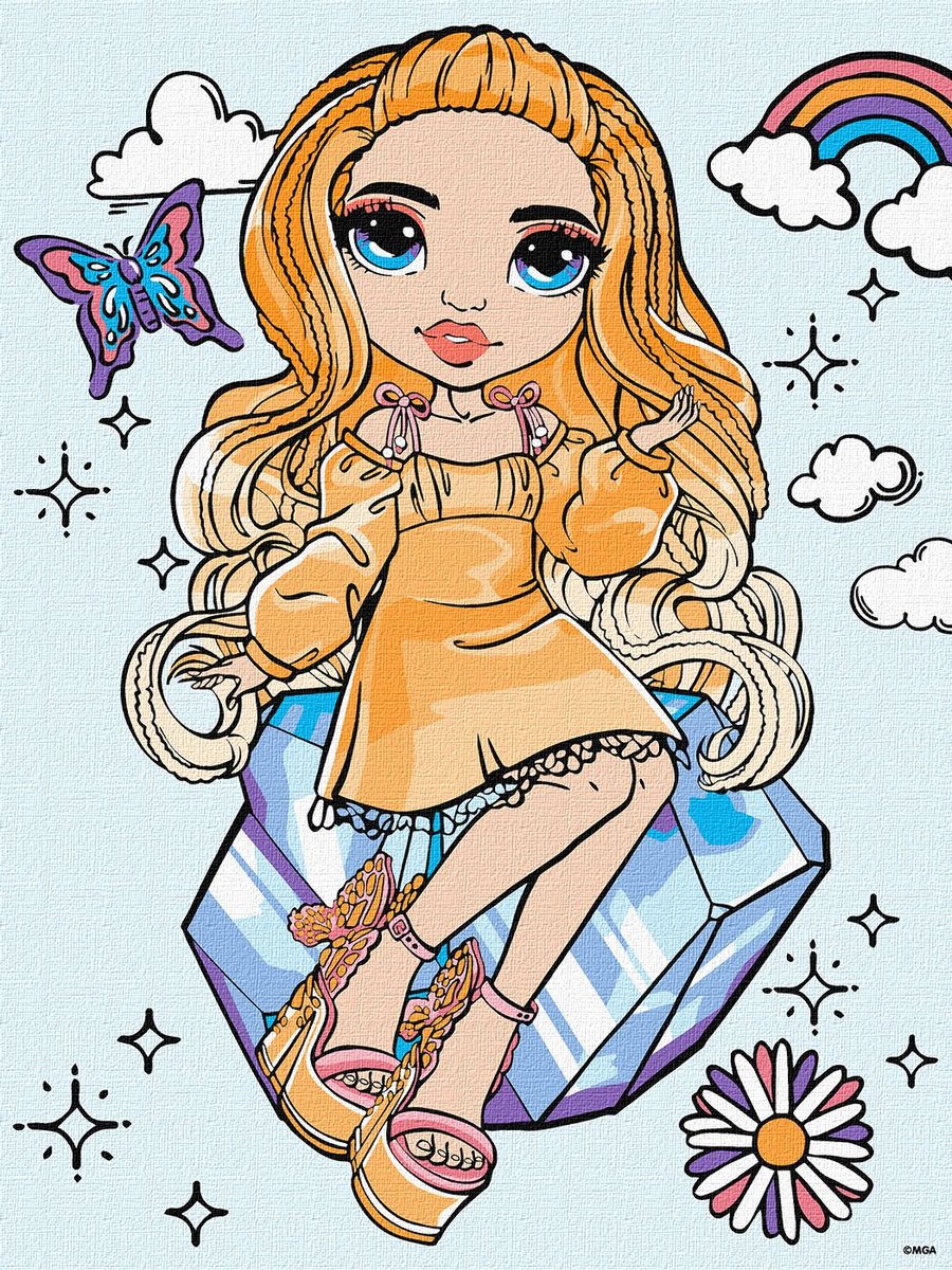 IDEYKA Kids. Zestaw do malowania po numerach "Rainbow High Poppy Rowan ...
