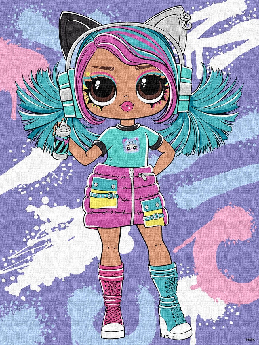 IDEYKA Kids. Zestaw do malowania po numerach "Tweens LOL Skate Dance ...