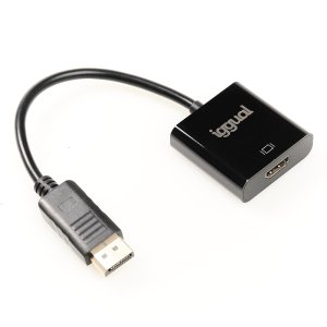 iggual - Adapter DisplayPort na HDMI z kablem 25 cm | Konwerter DP ...
