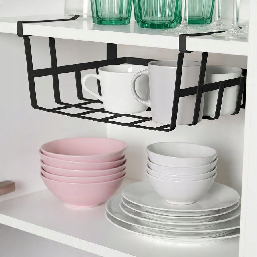IKEA PALYCKE Organizer Kosz podwieszany pod półkę antracyt, 36x26x14 cm ...
