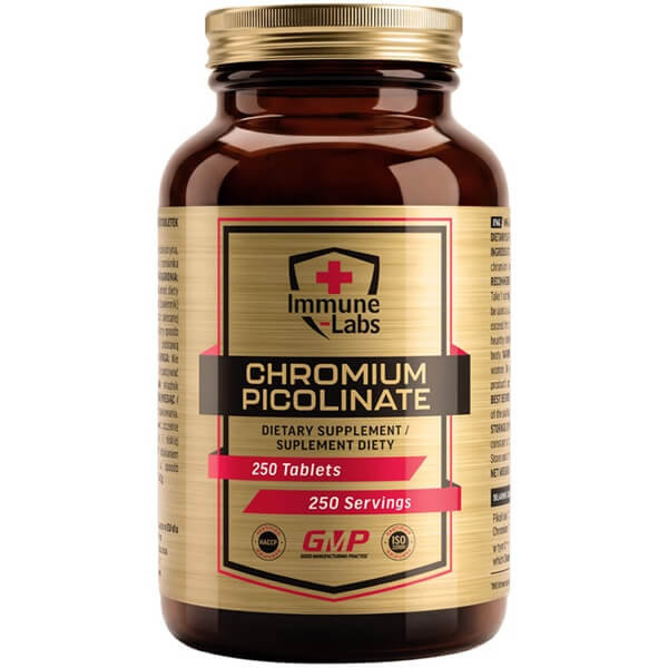 Immune-Labs Chromium Picolinate 200 mcg - organiczny chrom 250 tabletek ...