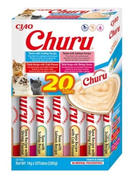 Inaba Cat Churu Varieties Przysmaki Dla Kota Z Tuńczykiem Mix Smaków 20X14G (280G) - Inaba Foods ...