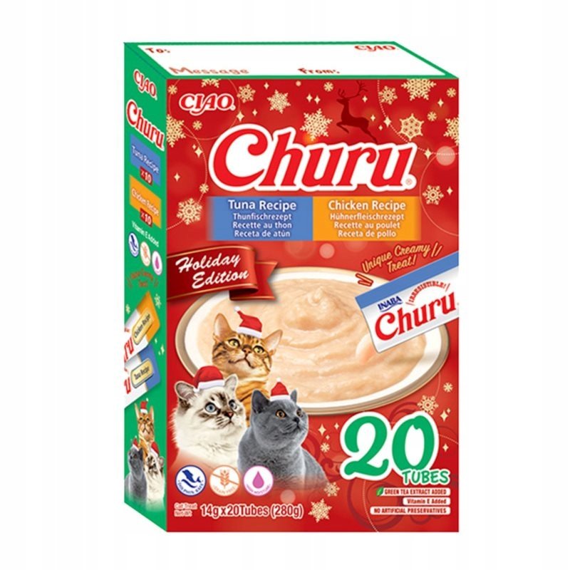 Inaba Cat Ciao Churu Christmas Edition zestaw prezentowy dla kota 280g ...