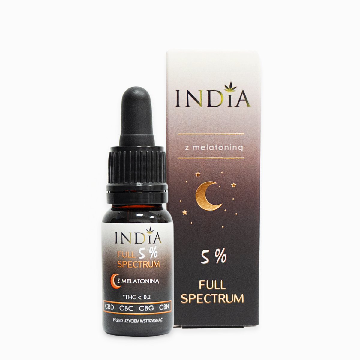 India Cosmetics, CBD Full Spectrum 5% z melatoniną, 10ml | Sklep EMPIK.COM