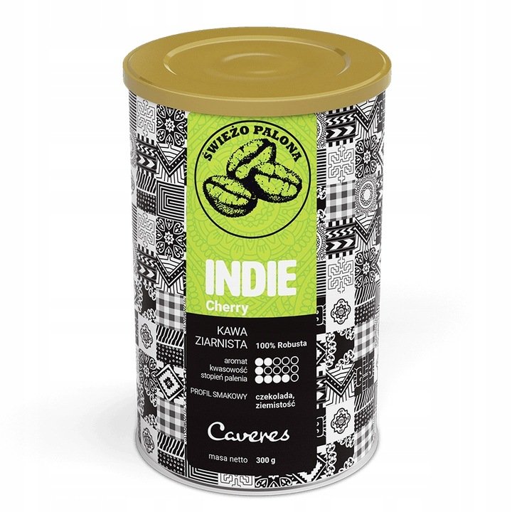 Indie Cherry - Kawa Ziarnista 300G Puszka - CAVERES | Sklep EMPIK.COM