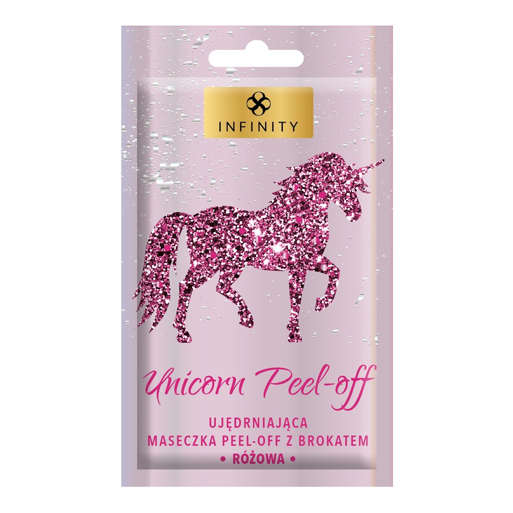 Infinity, Unicorn, Ujędrniająca maseczka Peel-Off z brokatem, Różowy, 7 ...